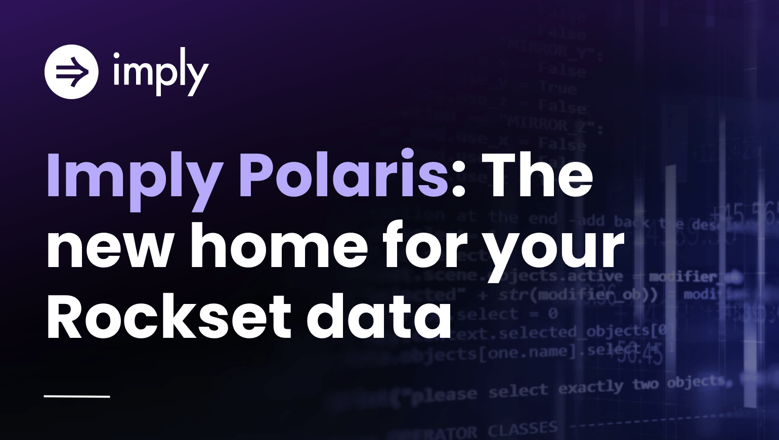 Migrate your Rockset data to Imply Polaris—for free